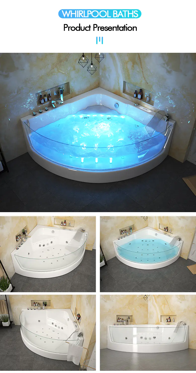Custom Acrylic LED Intelligent Massage Bathtub RL-6133-HL Suppliers ...